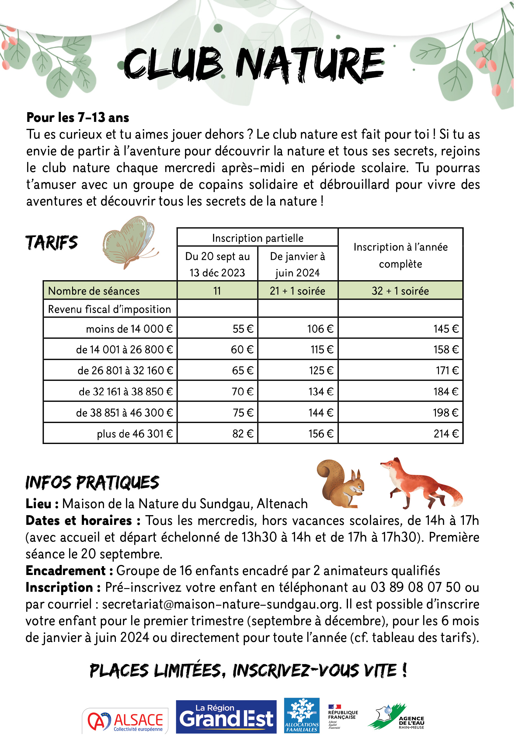 Club nature - Maison de la Nature du Sundgau